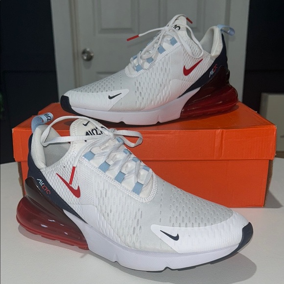 Nike | Shoes | Nike Air Max 27 Usa Red Air Bubble Mens Size 05 | Poshmark
